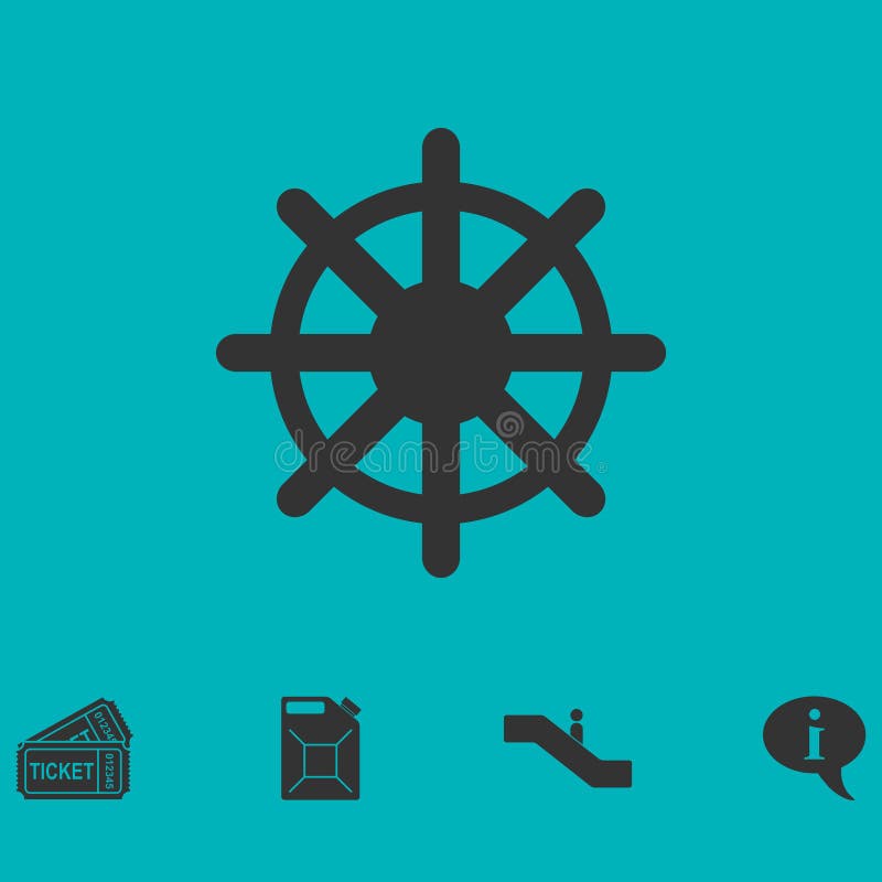 ?cone do leme liso ilustração do vetor. Ilustração de transporte ...