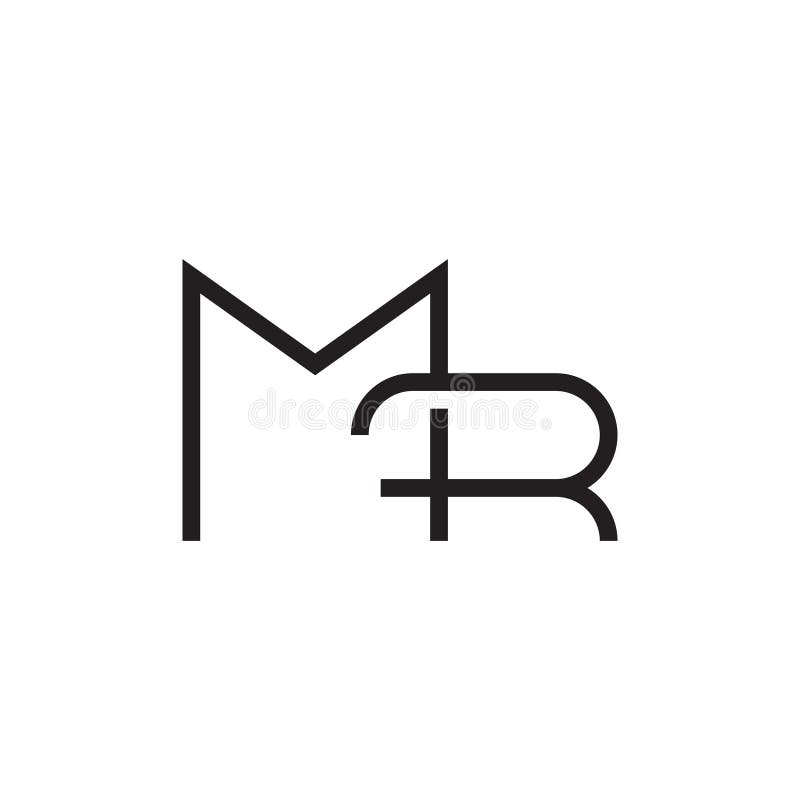 ícone Do Logotipo Do Vetor De Letra Inicial Do Mr Ilustração do Vetor ...