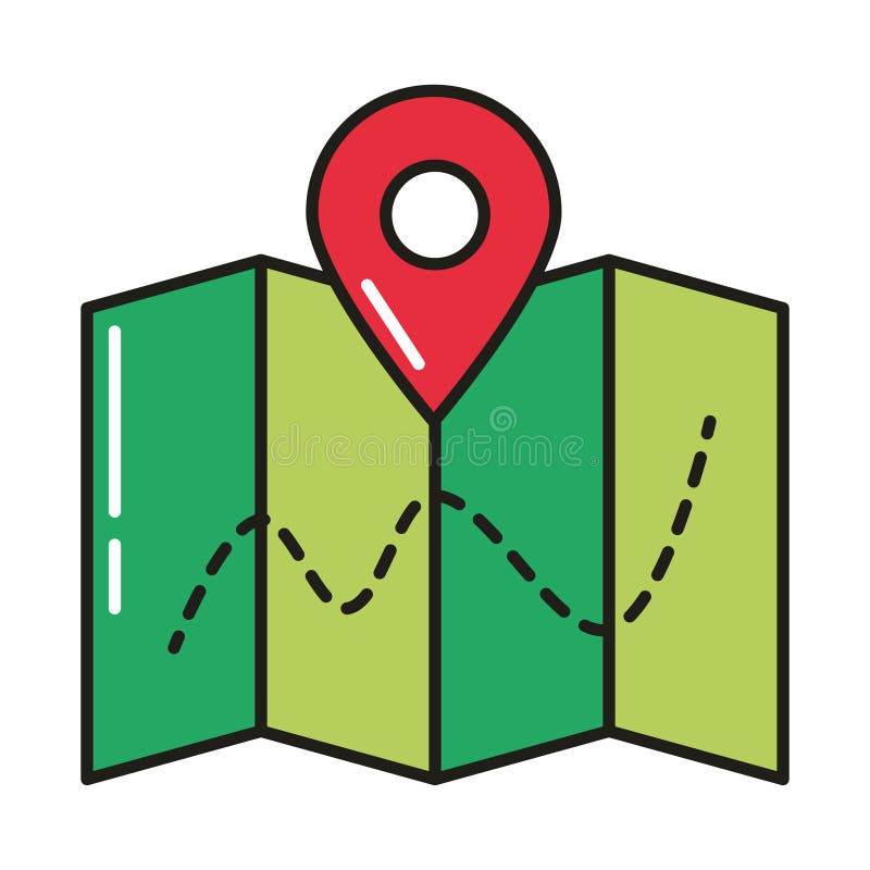 ícone do mapa de navegação ilustração do vetor. Ilustração de isolado ...
