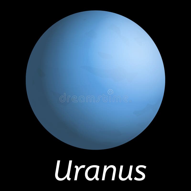 Ícone Do Planeta Do Urano, Estilo Realístico Ilustração do Vetor ...