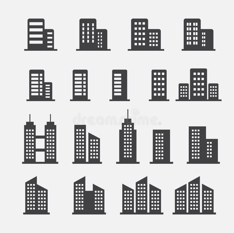 Ícone Do Prédio De Escritórios Ilustração Simples Do Elemento Projeto ...