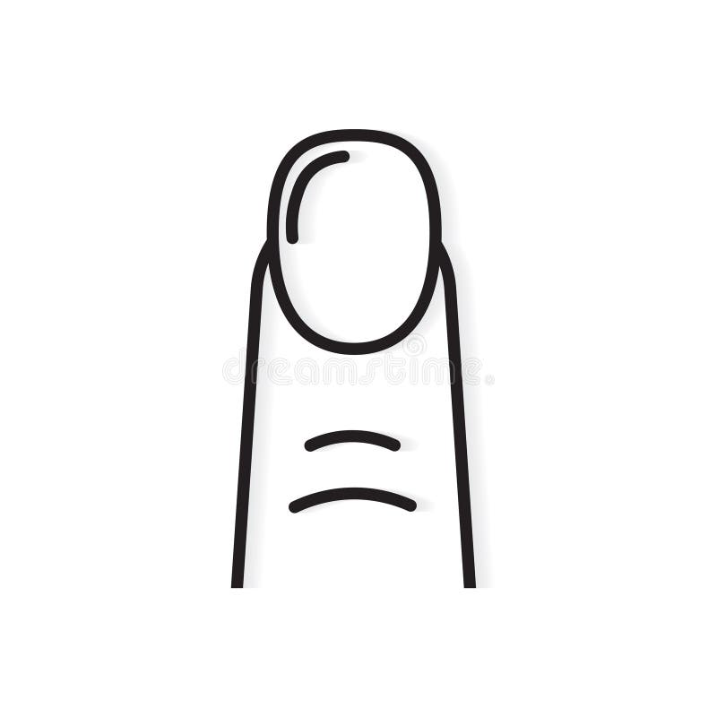 Ícone do prego do dedo ilustração do vetor. Ilustração de vetor - 150807402