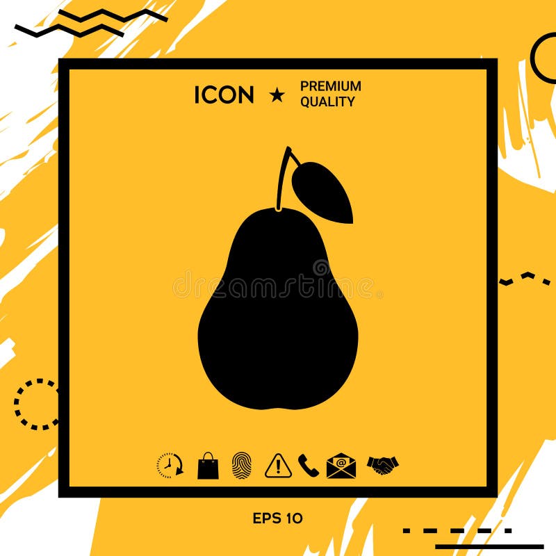 Ícone do símbolo da pera ilustração do vetor. Ilustração de pera ...