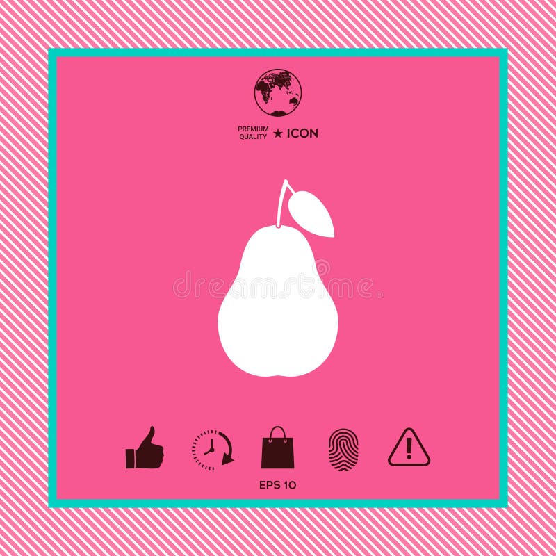Ícone do símbolo da pera ilustração do vetor. Ilustração de orgânico ...