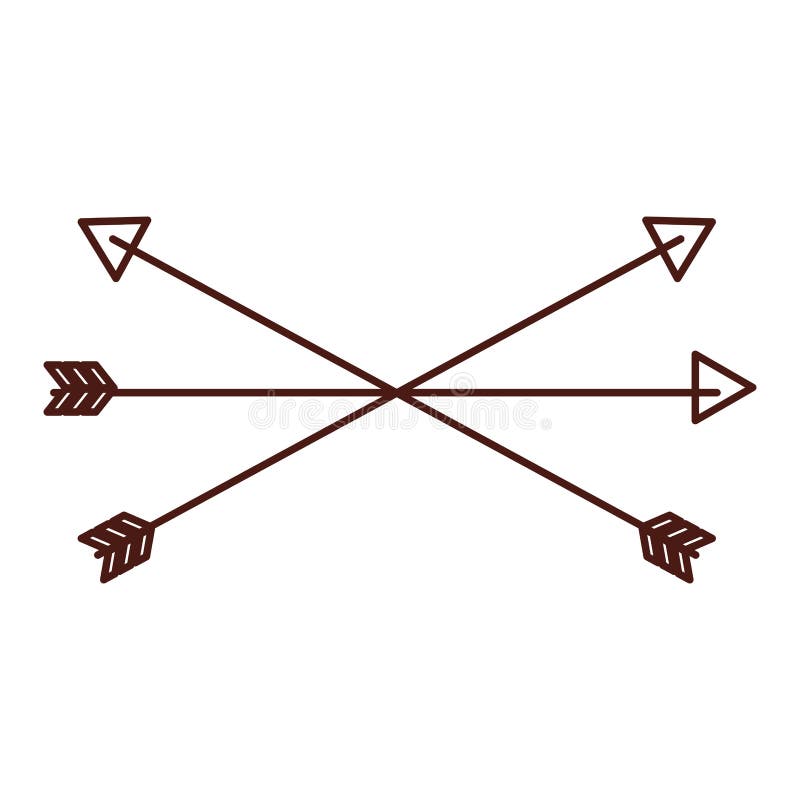 ícone De Seta Marrom Isolado Em Fundo Branco. Símbolo Da Seta De ...