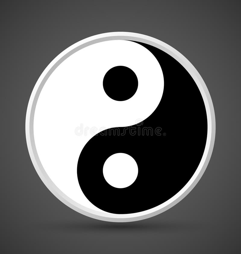 Símbolo de Yin e de Yang ilustração do vetor. Ilustração de imagem ...