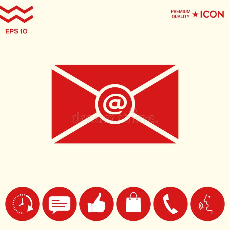 Ícone do símbolo do email ilustração do vetor. Ilustração de postagem ...
