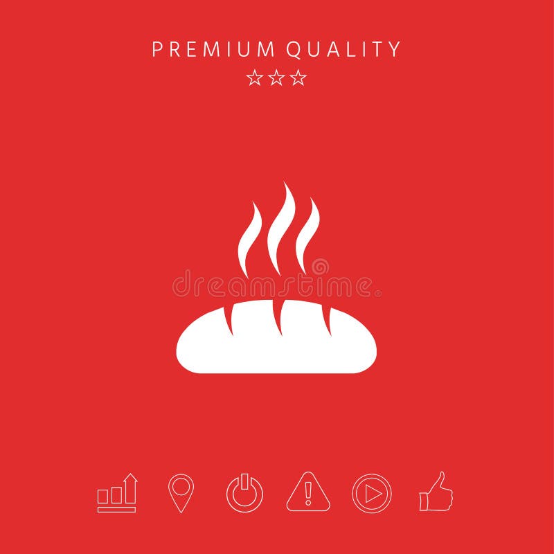 Ícone do símbolo do pão ilustração do vetor. Ilustração de aroma ...