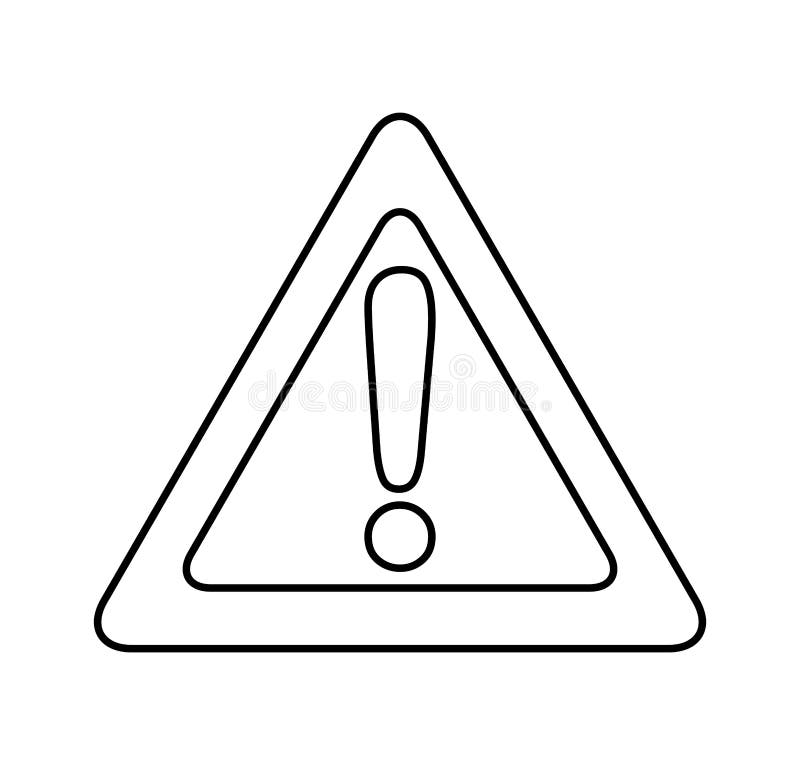 ícone Do Sinal Alerta Do Triângulo Ilustração Stock - Ilustração de ...