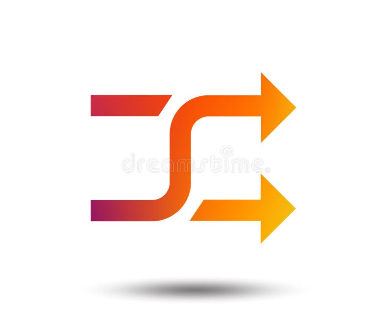 Ícone Do Sinal Do Baralhamento. Símbolo Aleatório. Ilustração do Vetor ...