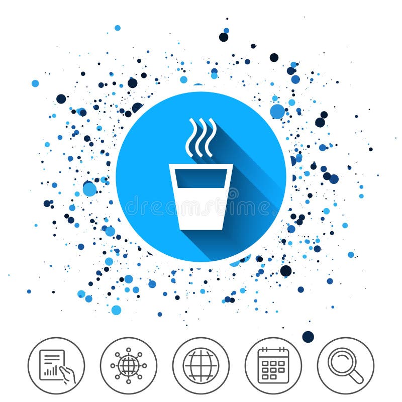 Ícone Do Sinal Da água Quente Símbolo Quente Da Bebida Ilustração do ...