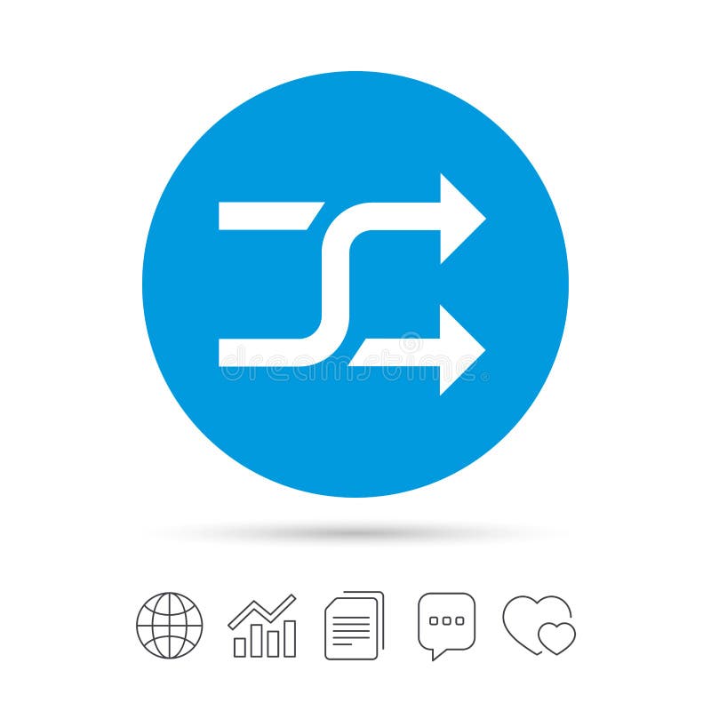 Ícone Do Sinal Do Baralhamento. Símbolo Aleatório. Ilustração do Vetor ...