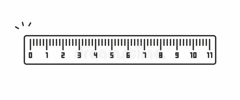 Ícone do vetor da régua ilustração do vetor. Ilustração de medidor ...