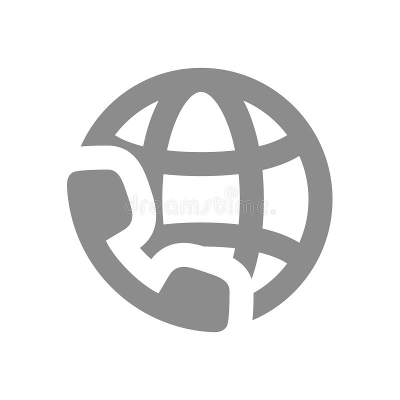 ícone Do Vetor De Chamada Internacional Ilustração do Vetor ...