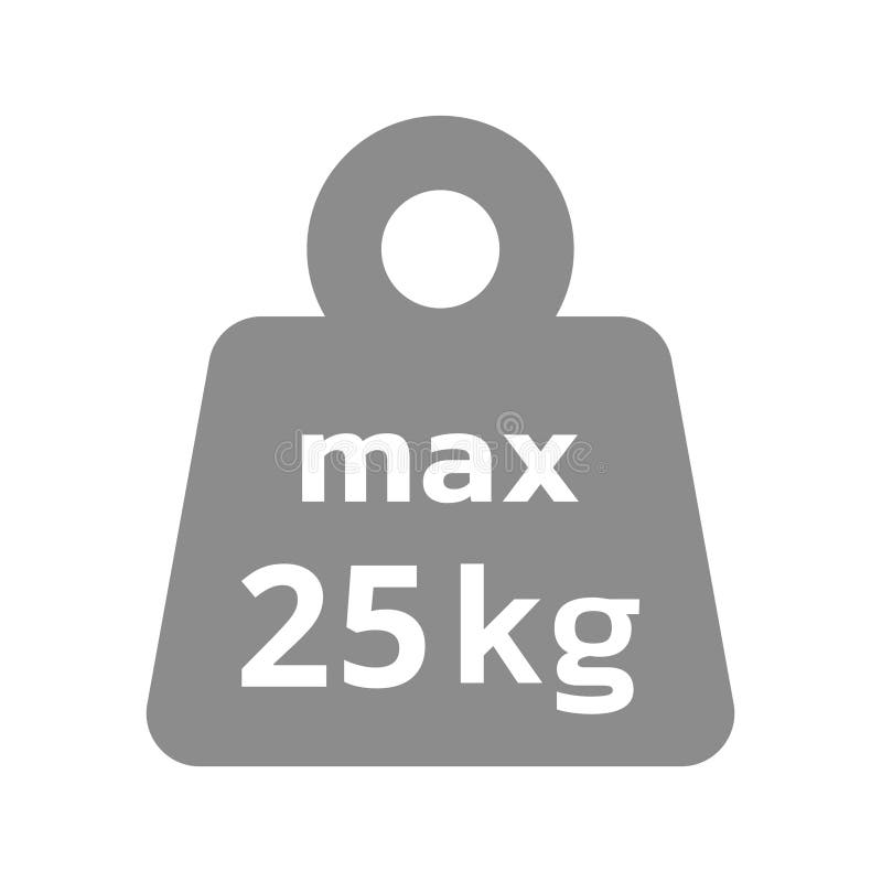 ícone Do Vetor De Peso De 25 Quilos Ilustração do Vetor - Ilustração de ...