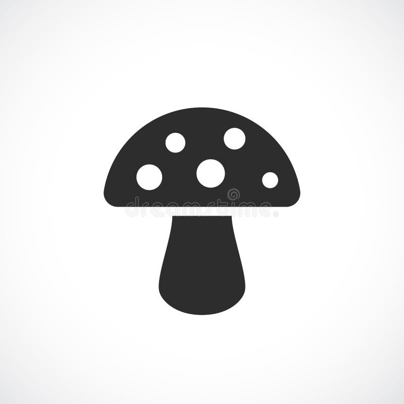 Ícone Do Vetor Do Cogumelo Do Cogumelo Venenoso Ilustração do Vetor ...