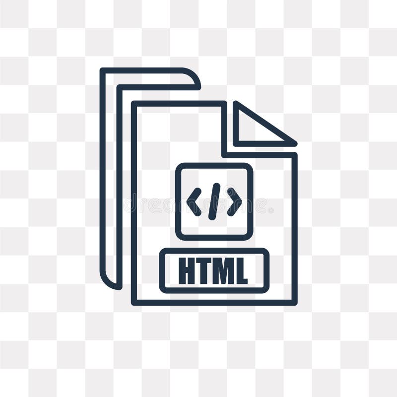 Ícone Do Vetor Do HTML Isolado No Fundo Transparente, HTML Linear ...