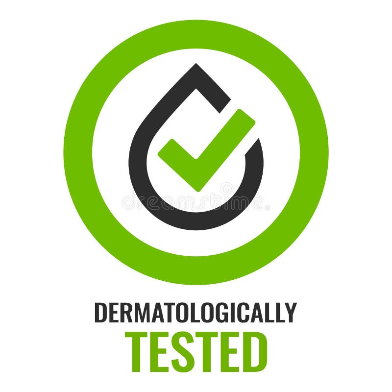 ícone Do Vetor Testado Dermatologicamente Ilustração do Vetor ...