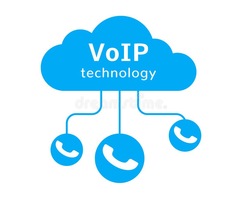 Voz De VoIP Sobre A Rede Do Portátil Do Smartphone Da Ilustração Do IP ...