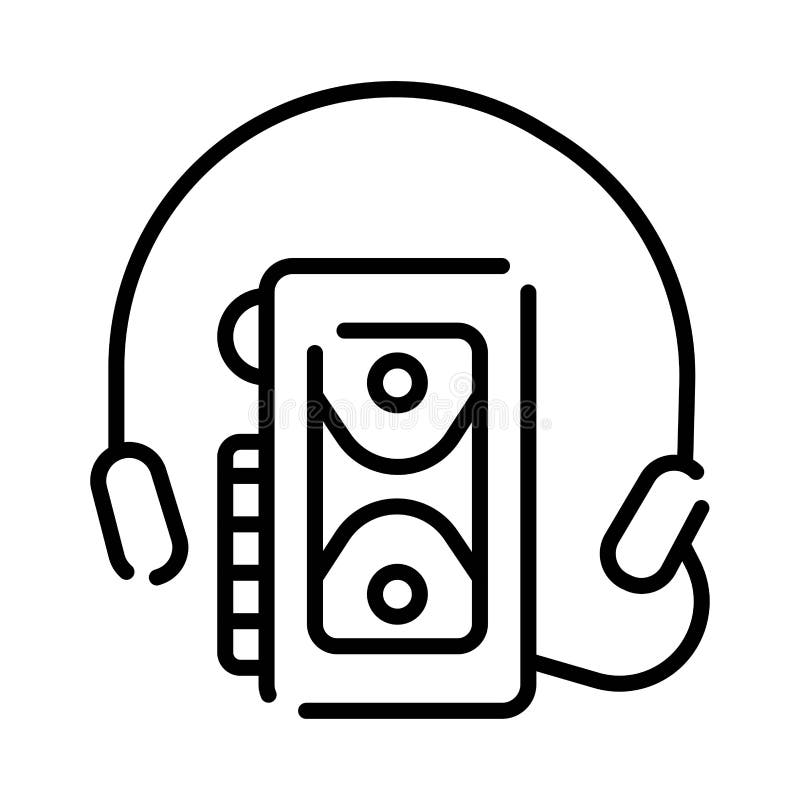 Ícone Do Vetor Do ícone Do Walkman Ilustração Stock - Ilustração de ...