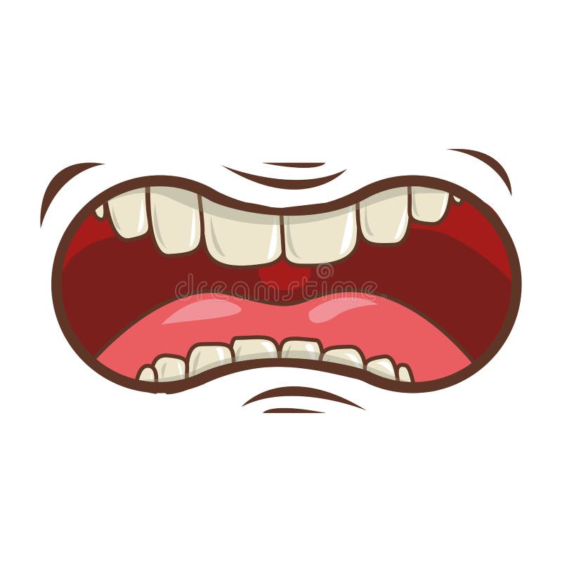 Ícone Dos Desenhos Animados Da Boca Ilustração do Vetor - Ilustração de ...