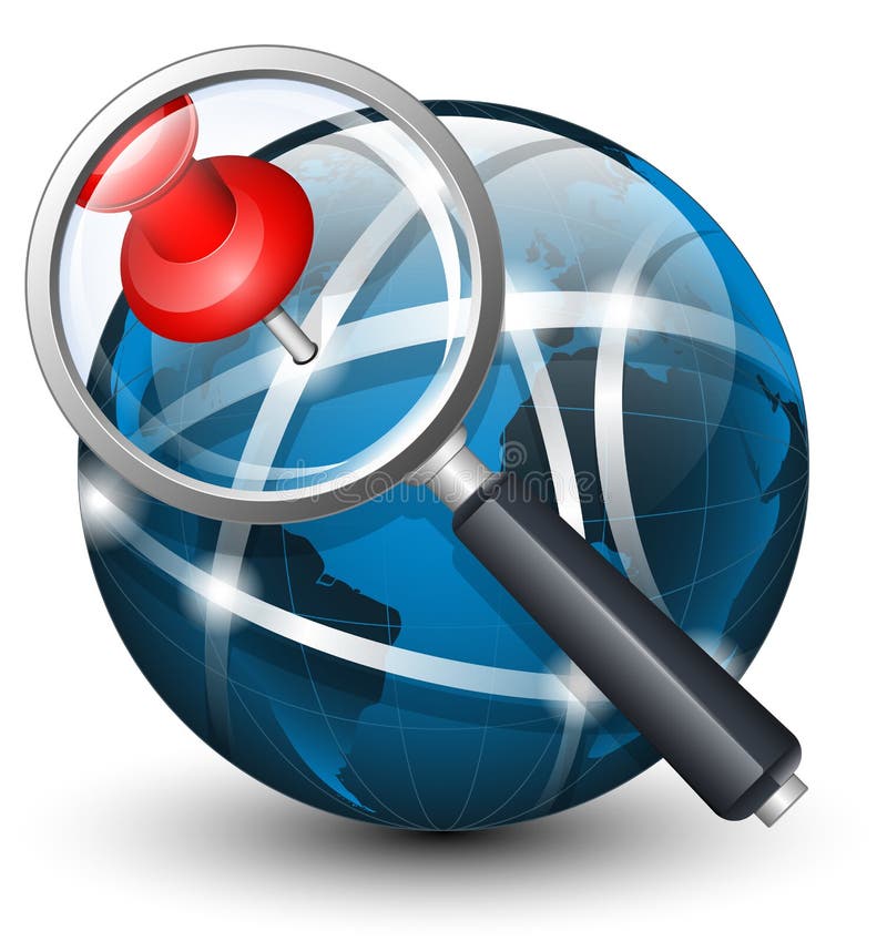 Ícone Global Da Busca Ilustração Do Vetor Ilustração do Vetor ...