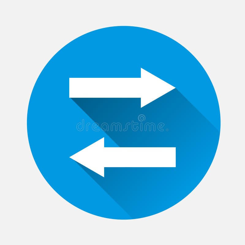 Ícone Horizontal Do Vetor Das Setas Símbolo Da Troca E Horizontal Com ...