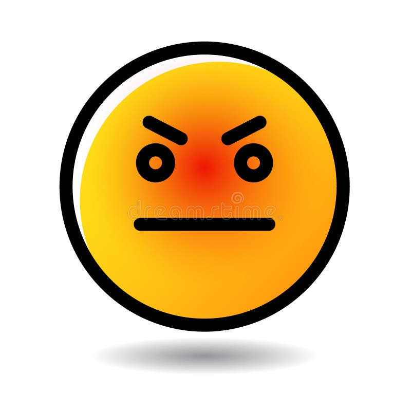 Ícone Irritado Do Emoji Do Emoticon Da Cara Ilustração do Vetor ...