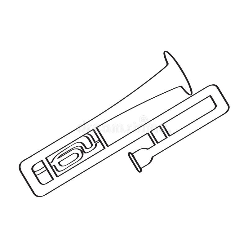 ícone Do Trombone No Fundo Branco Ilustração Simples Do Elemento Do ...