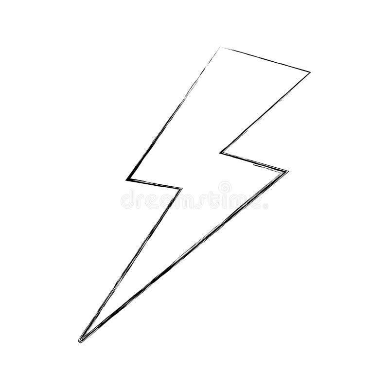 Ícone Isolado Raio Do Trovão Ilustração do Vetor - Ilustração de ...