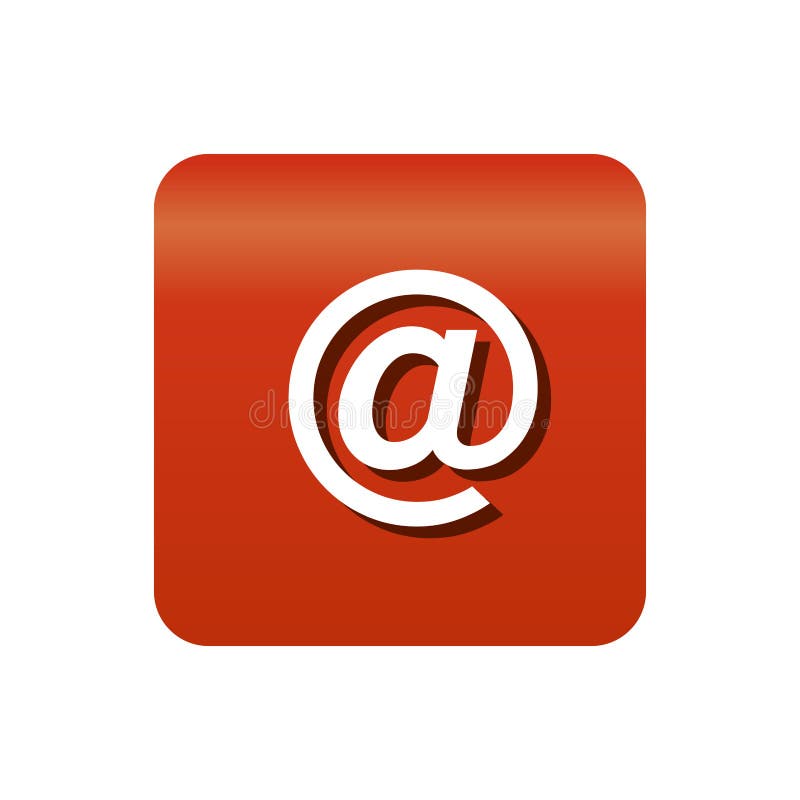 ícone Isolado Símbolo Do Arroba Ilustração do Vetor - Ilustração de ...