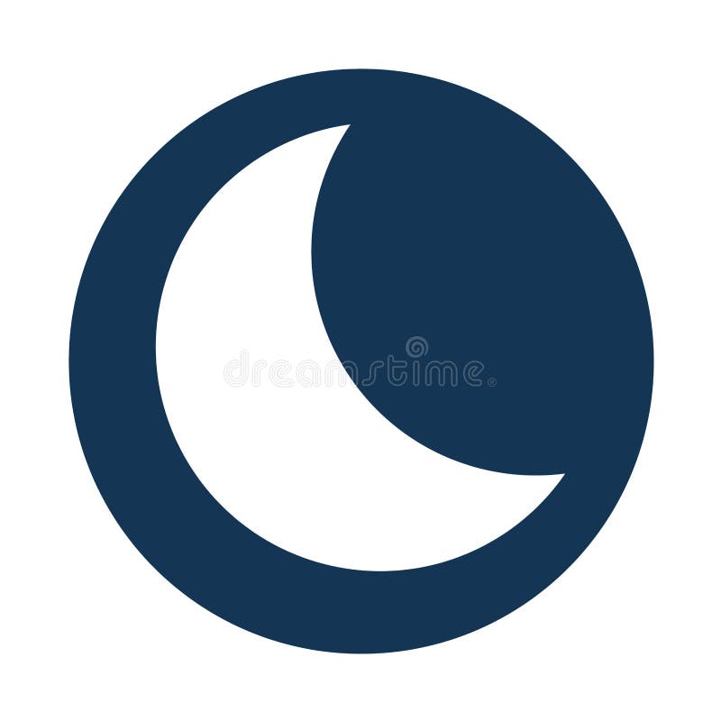 ícone De Silhueta De Lua Isolado Ilustração Stock - Ilustração de ...