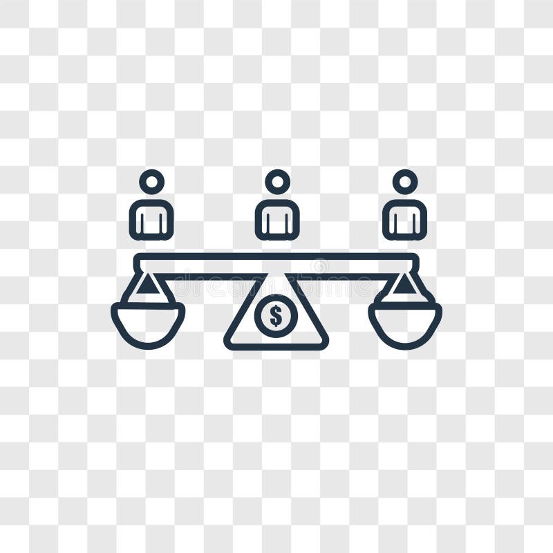 Ícone Linear Do Vetor Do Conceito Da Equidade Isolado No Backgr ...