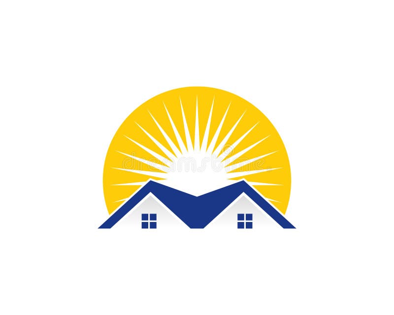 Ícone Logo Design Element De Sun Real Estate Ilustração do Vetor ...