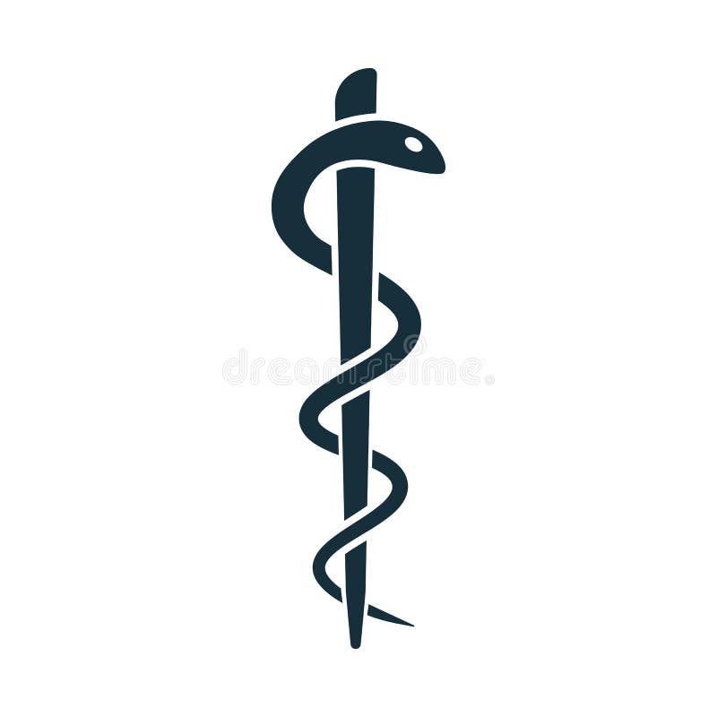 Ícone Médico Do Símbolo Da Serpente Ilustração Stock - Ilustração de ...