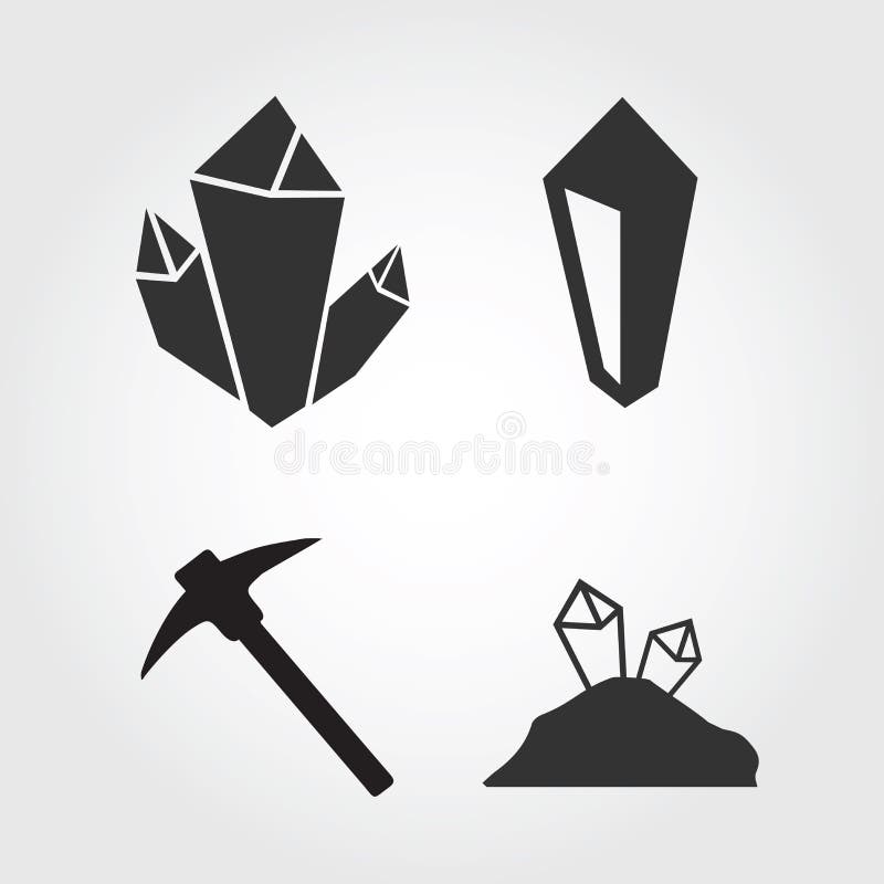 Ícone Mineral, Projeto Liso Ilustração do Vetor - Ilustração de ...