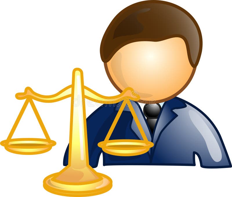 Ícone Ou Símbolo Da Carreira Do Advogado Ilustração do Vetor ...