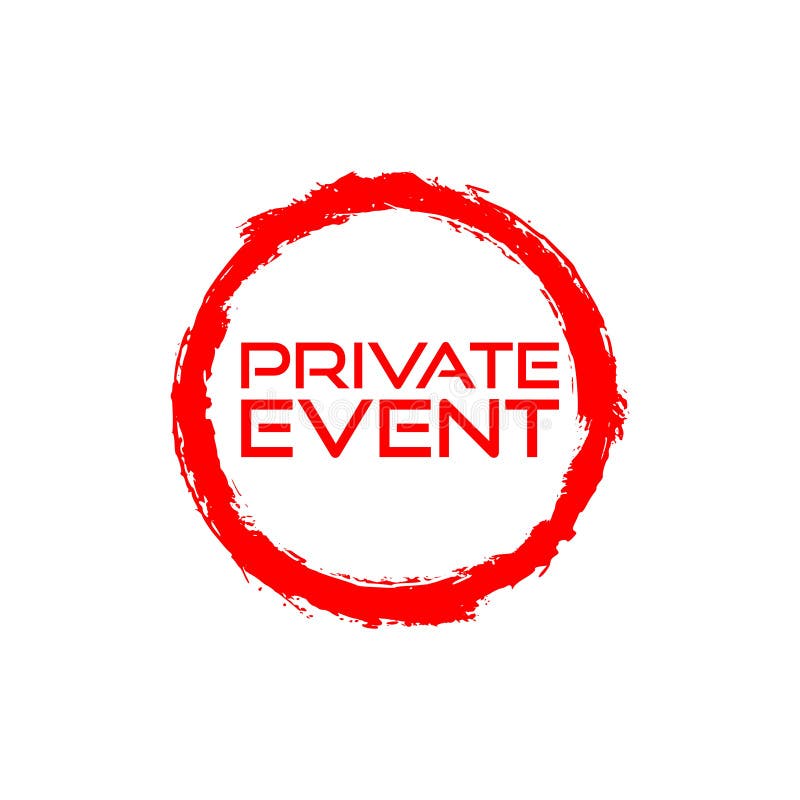 Sinal De Evento Privado Em Fundo Branco Ilustração Stock - Ilustração ...