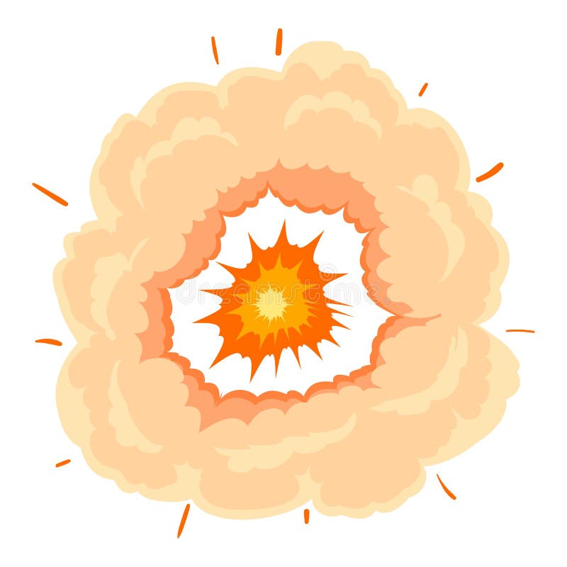 Ícone Pesado Da Explosão, Estilo Dos Desenhos Animados Ilustração do ...