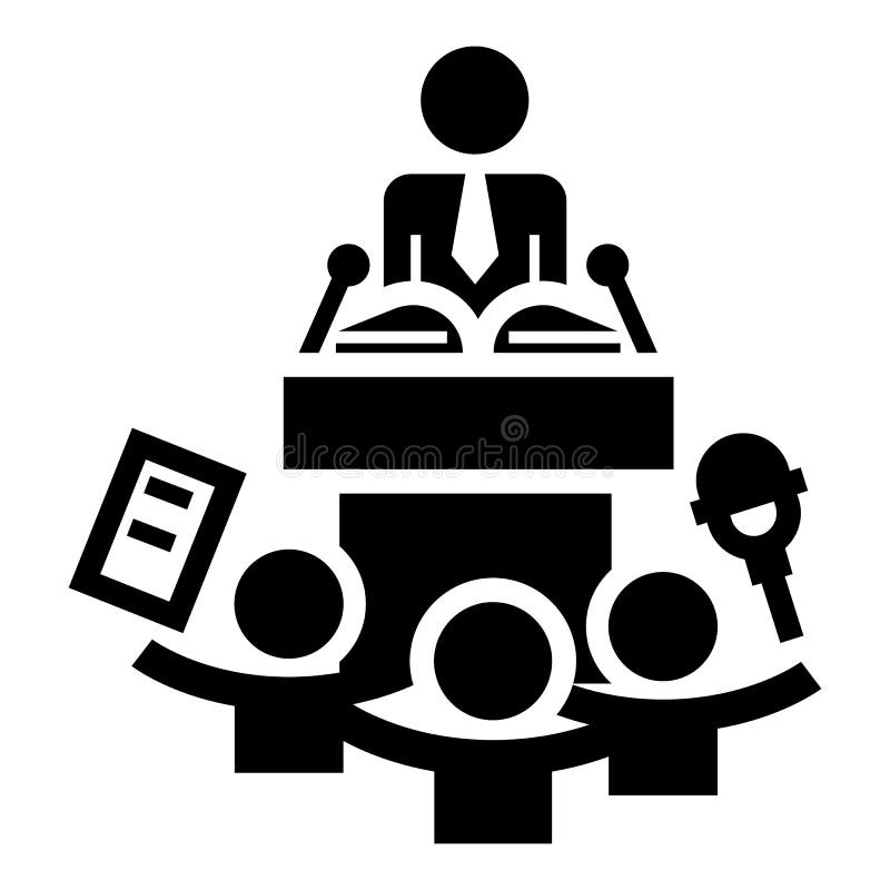 Ícone Político Da Conferência, Estilo Simples Ilustração do Vetor ...