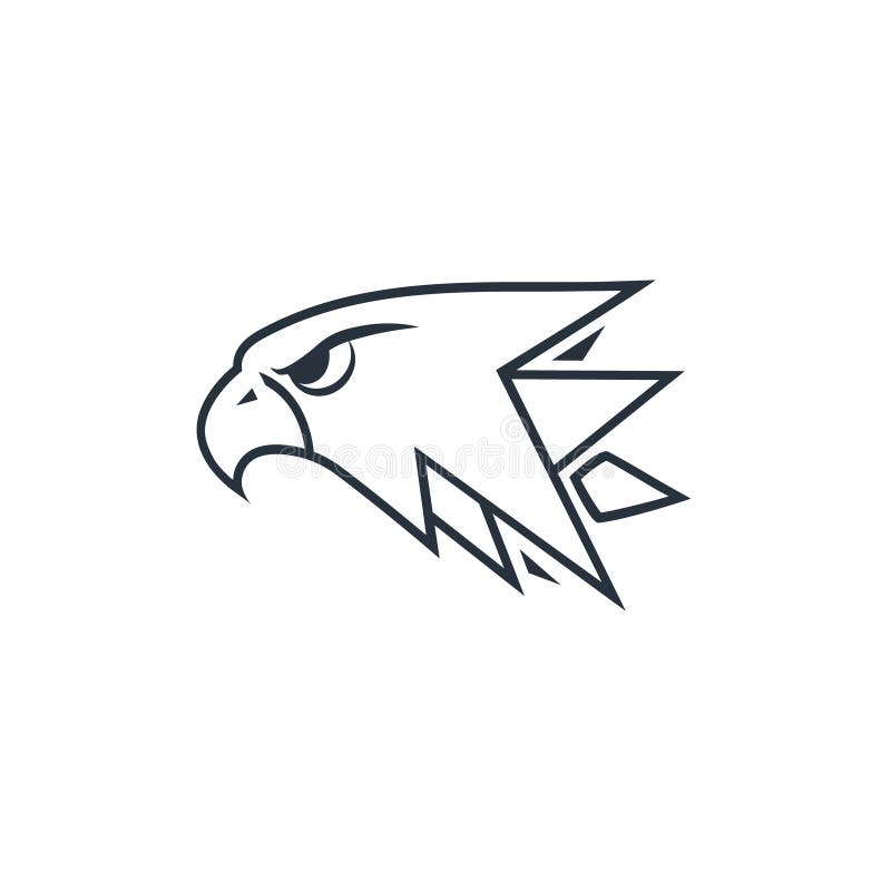 Ícone principal do falcão ilustração do vetor. Ilustração de esporte ...