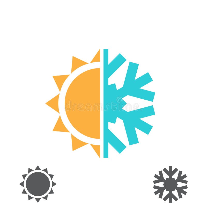 Símbolo Do Logotipo Do Ar Condicionado Símbolo Quente E Frio Ilustração ...