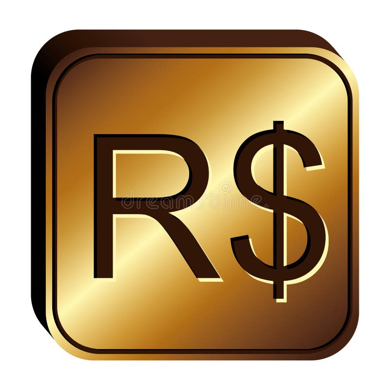 ícone Real Do Símbolo De Moeda De Brasil Ilustração Stock - Ilustração ...