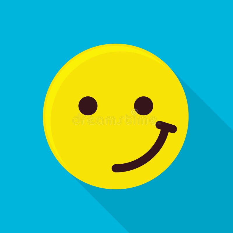 Emoticon - satisfeito ilustração stock. Ilustração de tecla - 8727787