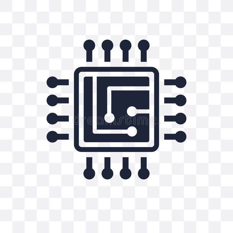 Ícone Transparente Do Processador Central Projeto Do Símbolo Do ...