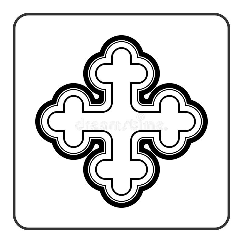 Ícone Transversal No Fundo Branco Ilustração do Vetor - Ilustração de ...