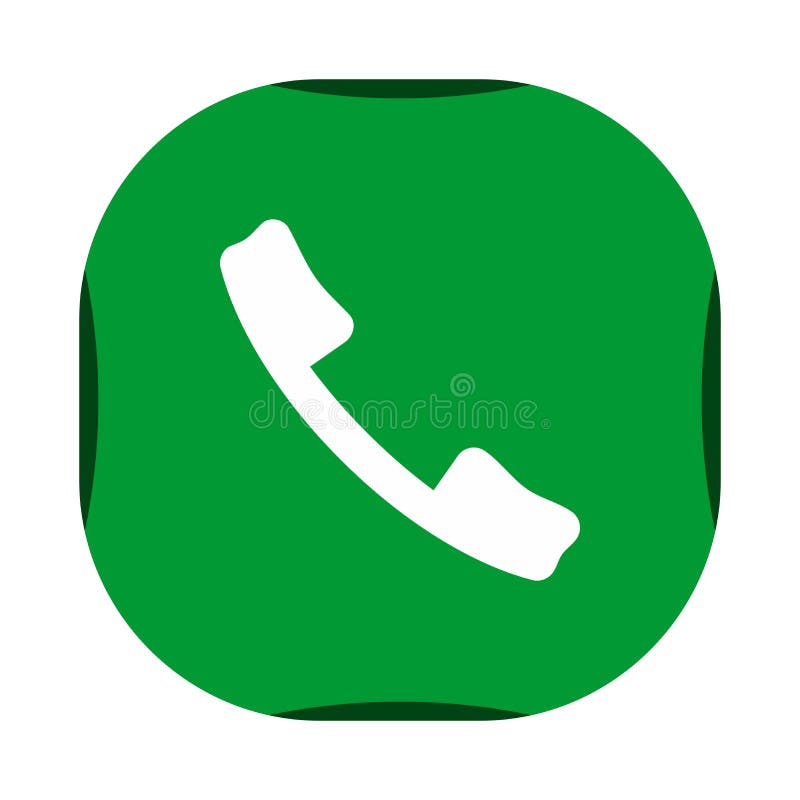 Ícone verde do telefone ilustração do vetor. Ilustração de contato ...
