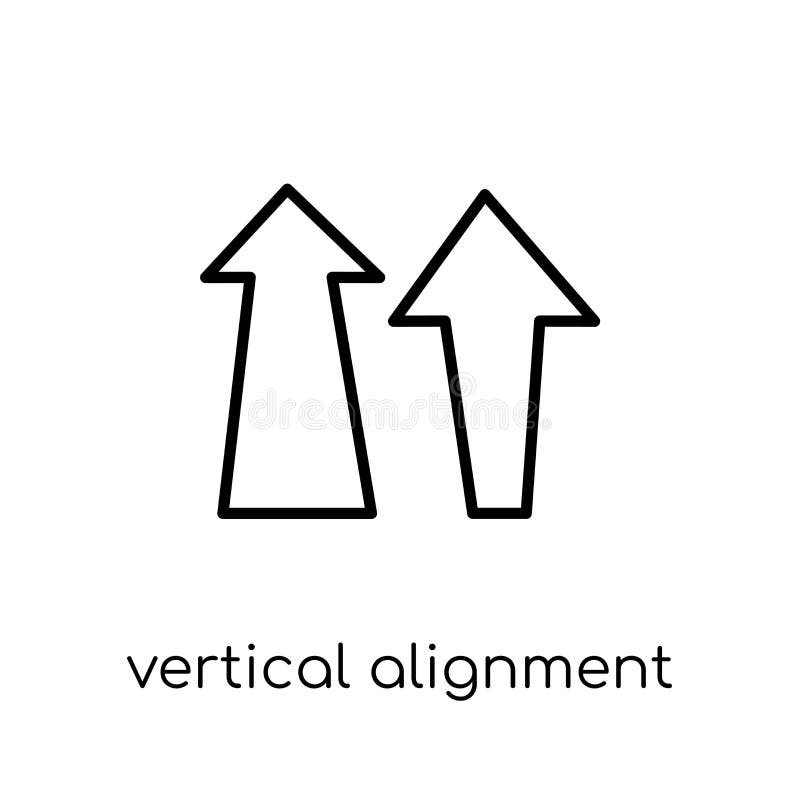 Ícone Vertical Do Alinhamento Vetor Linear Liso Moderno Na Moda Vertic ...