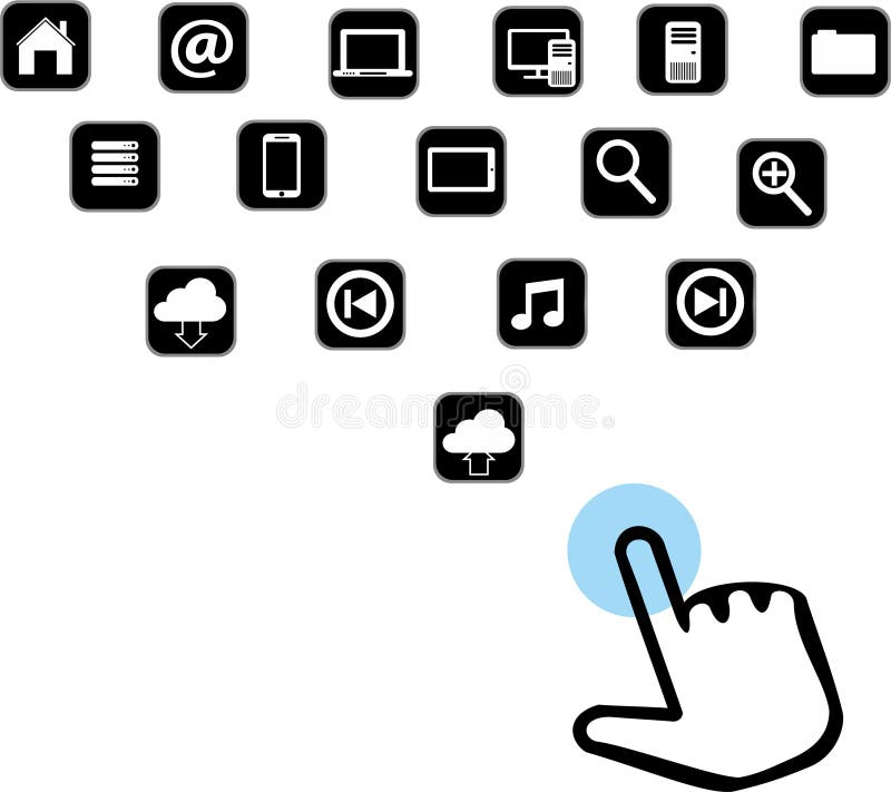 Ícone, Web, ícones, site ilustração do vetor. Ilustração de tecla ...
