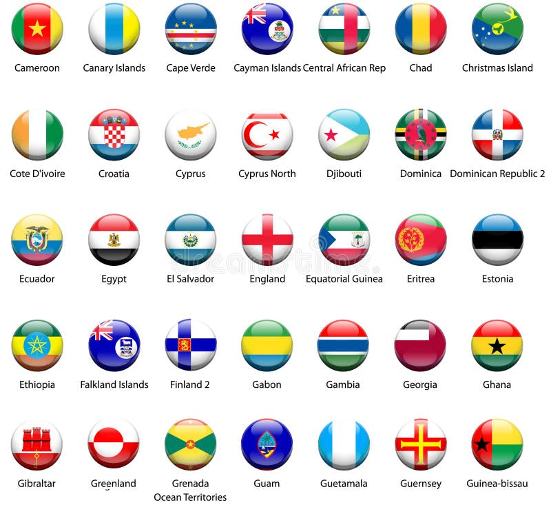 Ícones 01 Da Bandeira Do Mundo Ilustração do Vetor - Ilustração de ...